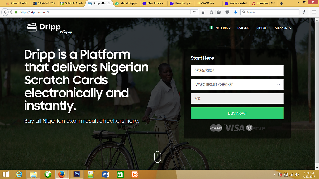 Buy all Nigerian exam result checker on Dripp - Products - Radar from ...