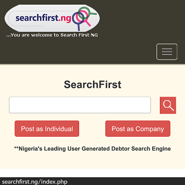 Searchfirst.ng is here! The User Generated Debtor Search Engine - Products - Radar from TechCabal